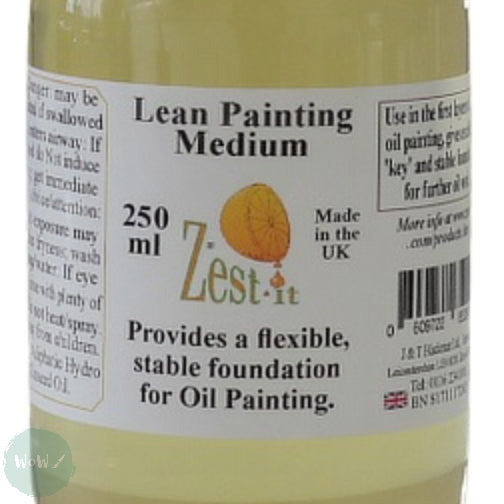 Oil Painting Medium- ZEST-IT- LEAN Painting Medium - 250ml – WoW Art Supplies