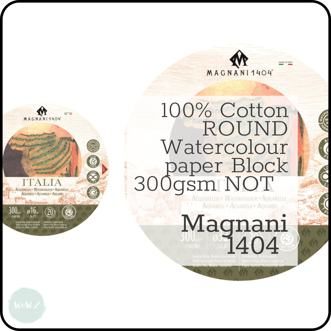 WATERCOLOUR PAPER BLOCK - 100% Cotton - WHITE - Magnani 1404 - ITALIA ...