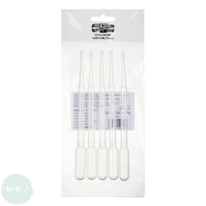 APPLICATORS & BOTTLES – 3ml Pipettes - PACK OF 5 – WoW Art Supplies