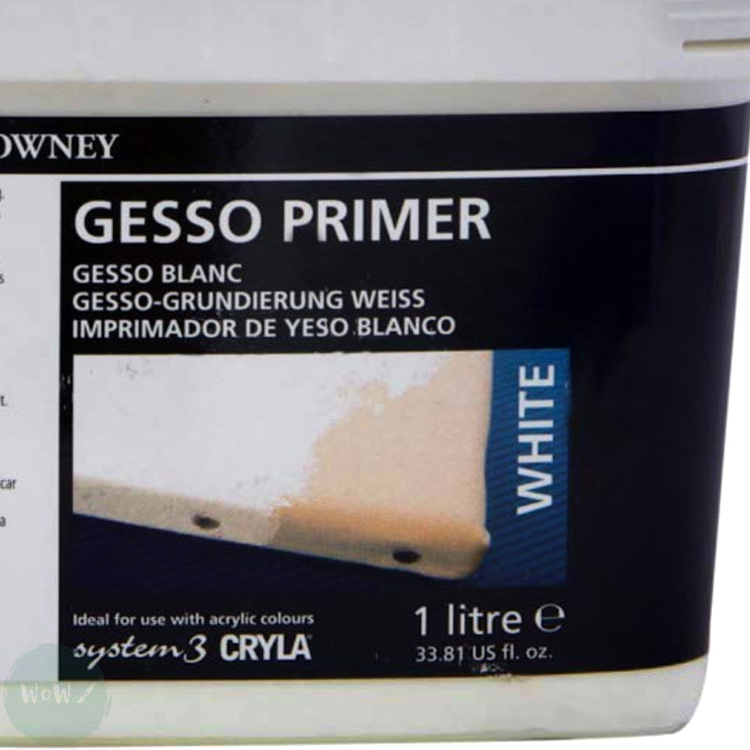 SURFACE PREPARATION - Daler Rowney - White Gesso Primer - 1 Litre – WoW ...