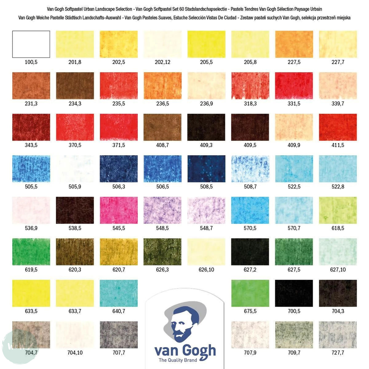 Soft Pastels Sets - VAN GOGH Round - URBAN LANDSCAPE - 60 Assorted ...