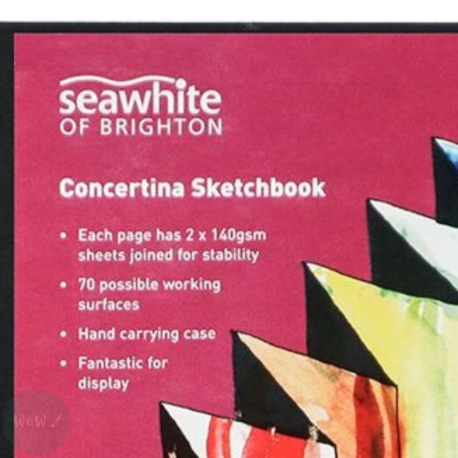 CONCERTINA PAPER - Hardback Sketchbook - SEAWHITE 140gsm – WHITE PAPER ...