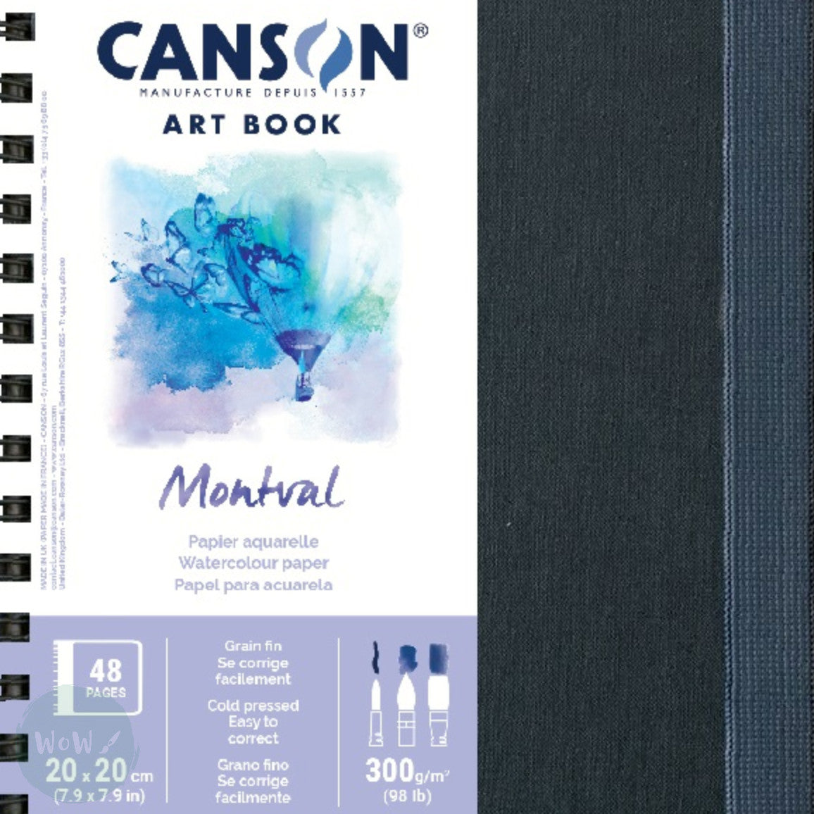 WATERCOLOUR PAPER - Spiral - HARDBACK - Canson Art Book - MONTVAL - 30 ...