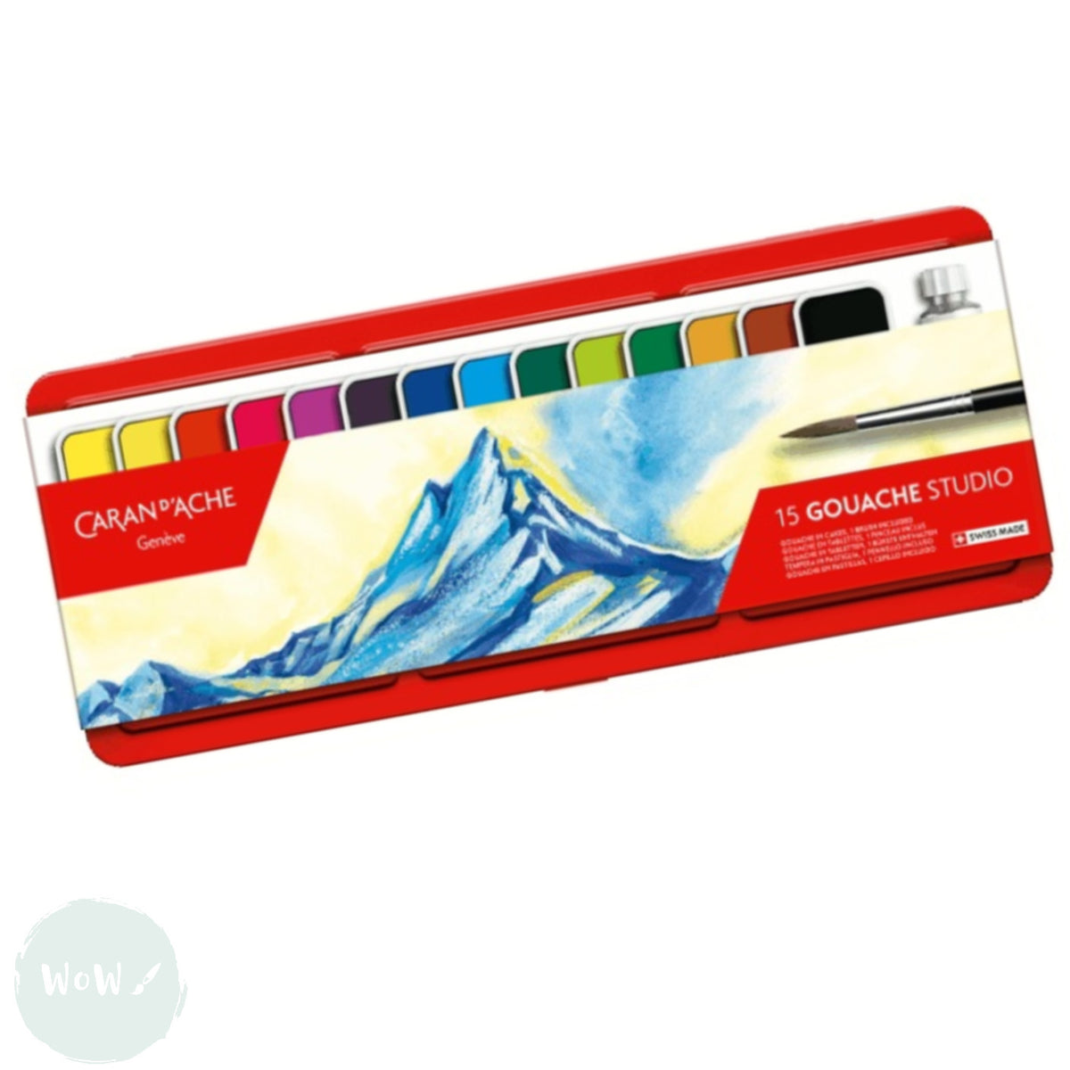 Gouache Set- CARAN D'ACHE - Gouache Pans - 15 GOUACHE STUDIO - 14 x Ta ...