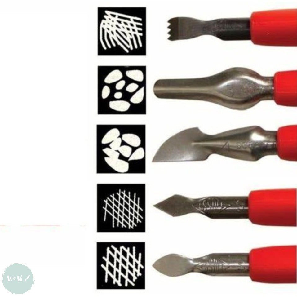 SCRAPER BOARD Set of 5 Cutters – WoW Art Supplies