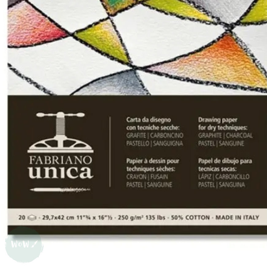 PRINT MAKING PAPER - Fabriano - UNICA - 250gsm - White - A3 PAD – WoW ...