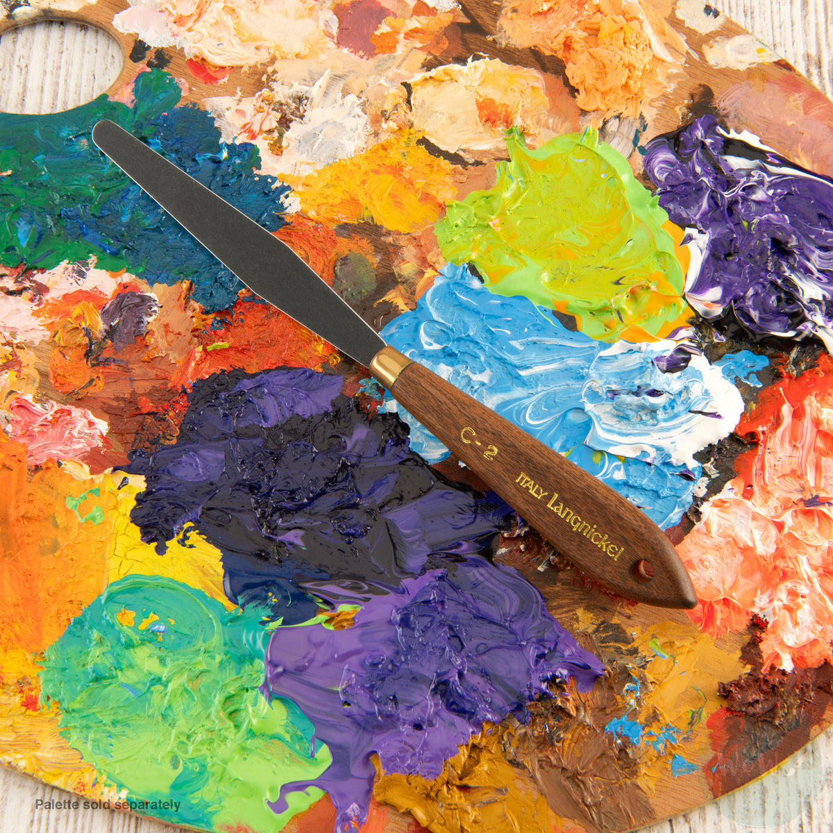 LC-2 Painting / Palette Knife, LANGNICKEL Stainless Steel Blade – WoW ...