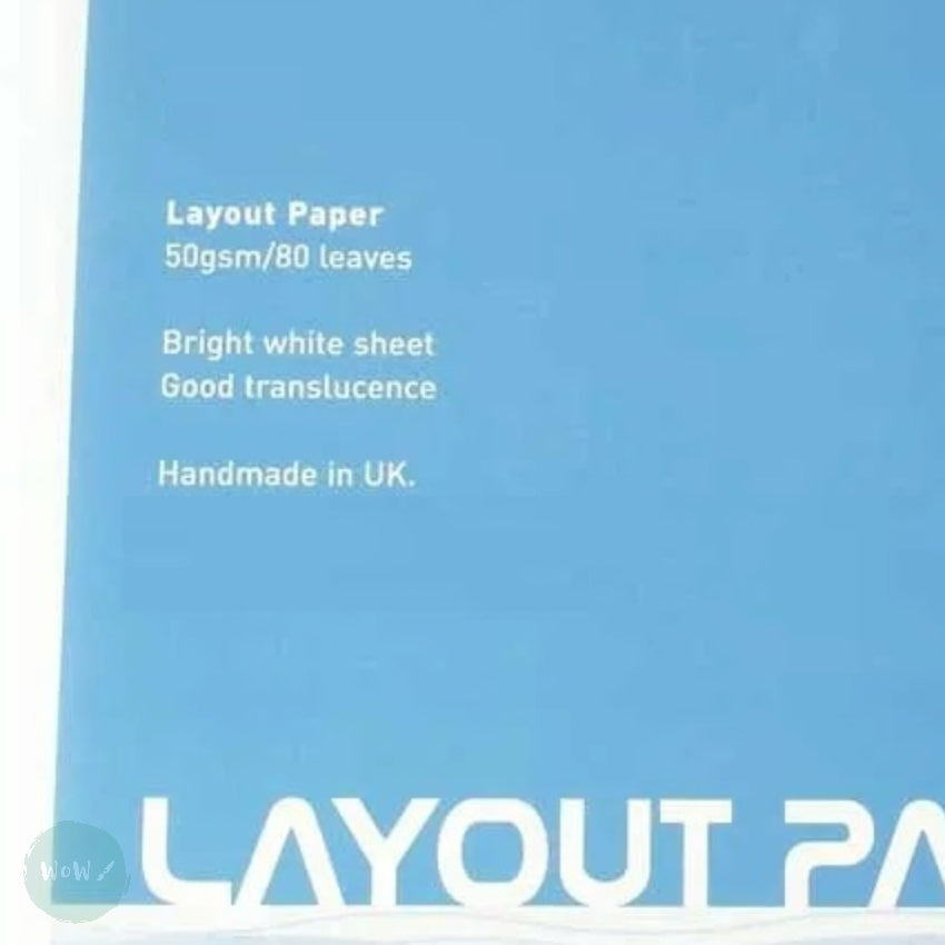 Layout Pad, 80 sheets, 50gsm layout paper A4 by Seawhite – WoW Art Supplies