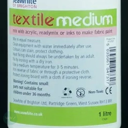 Acrylic Mediums - TEXTILE / FABRIC Medium 1 Litre (1000ml) – WoW Art ...