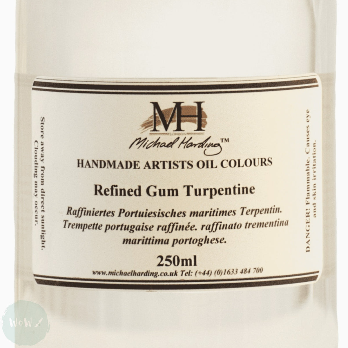 Oil Painting Solvents- Michael Harding - Refined Gum Turpentine 250ml ...