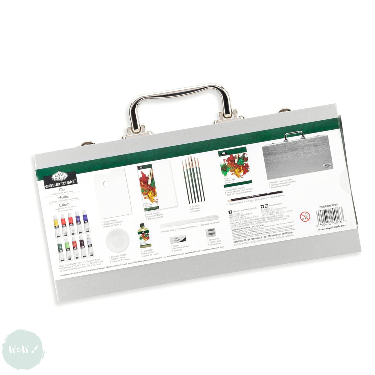 Oil Paint Set- ESSENTIALS Beginners - 27 Piece Wooden Box – WoW Art ...