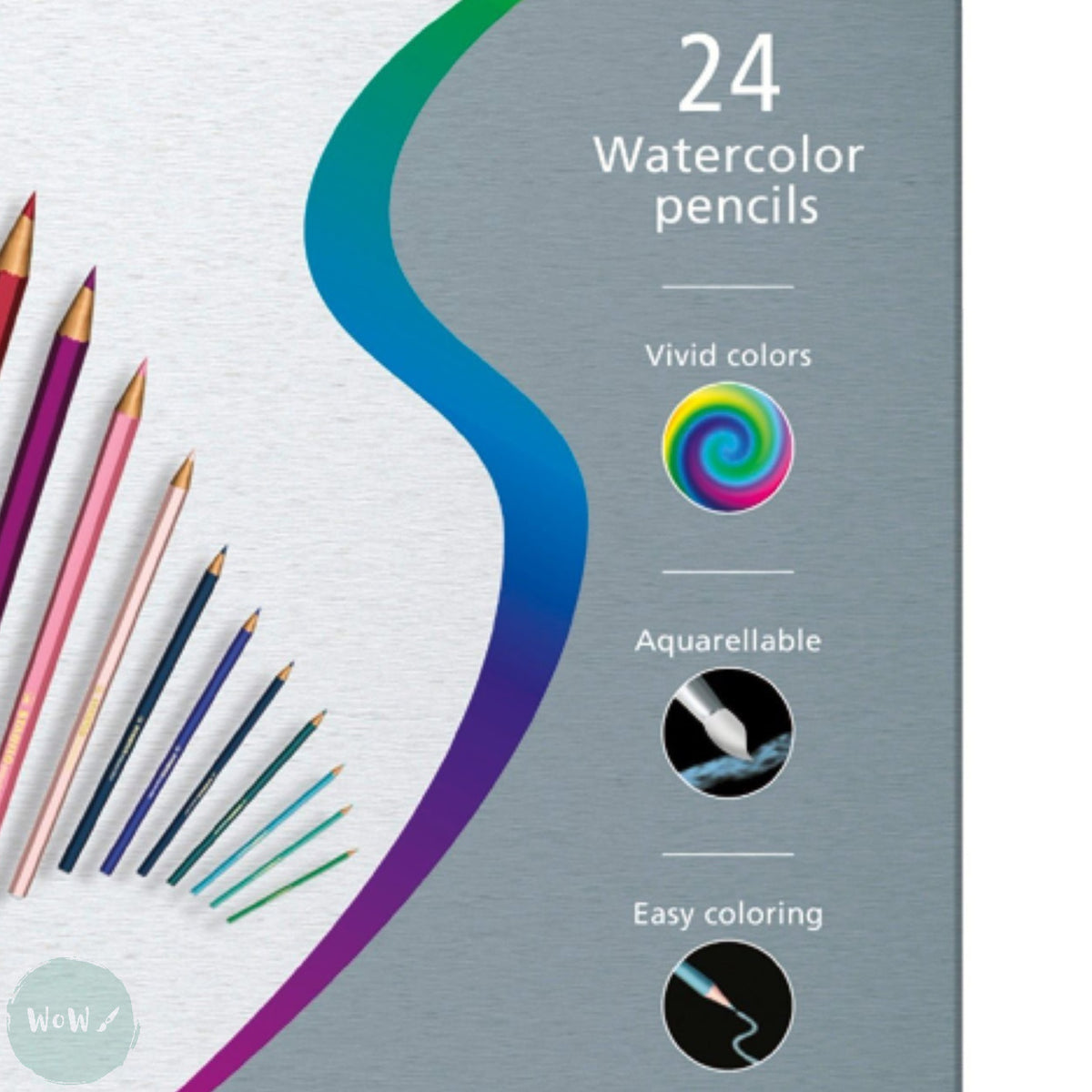 Watercolour Pencil Sets - STABILO Aquacolor – Tin 24 assorted – WoW Art ...