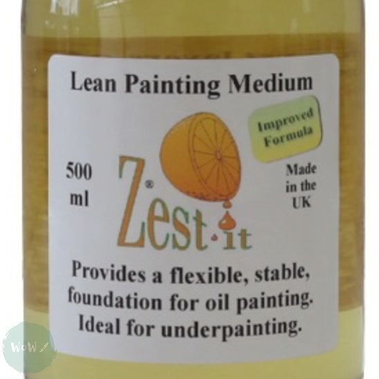 Oil Painting Medium- ZEST-IT- LEAN Painting Medium - 500ml – WoW Art ...