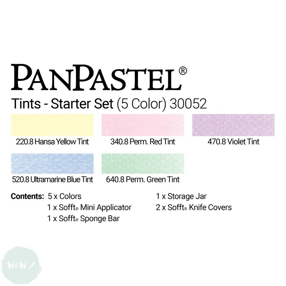 PAN PASTEL - SET - 5 - Tints – WoW Art Supplies