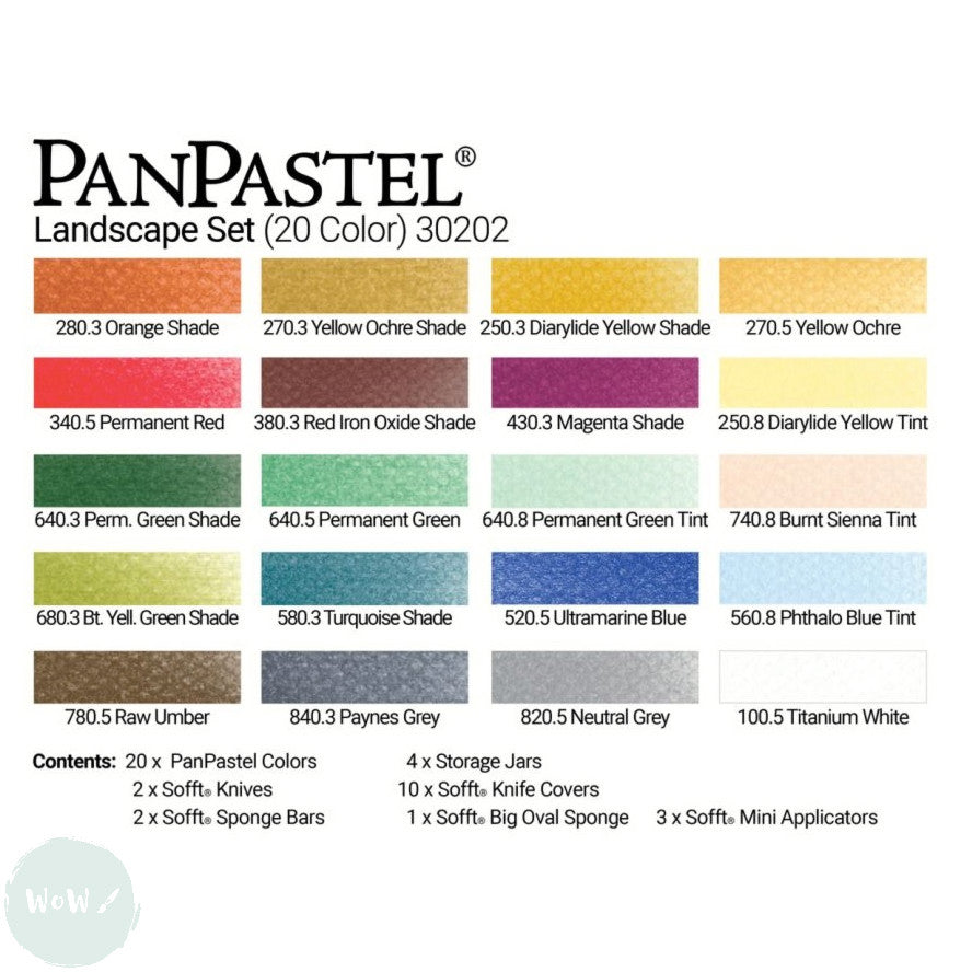 PAN PASTEL - SET - 20 - Landscape – WoW Art Supplies