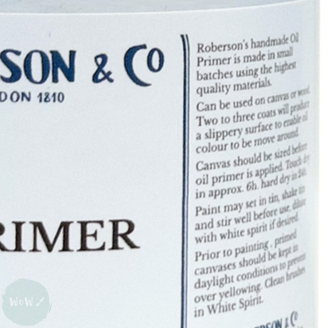 SURFACE PREPARATION – OIL BASED - Roberson OIL PRIMER - 250ml – WoW Art ...