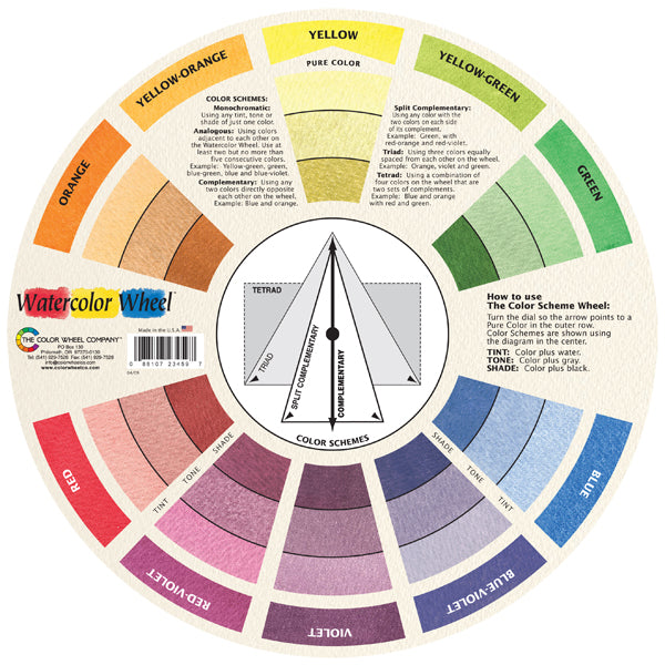 Color Wheel Artists WATERCOLOUR Mixing Guide – WoW Art Supplies