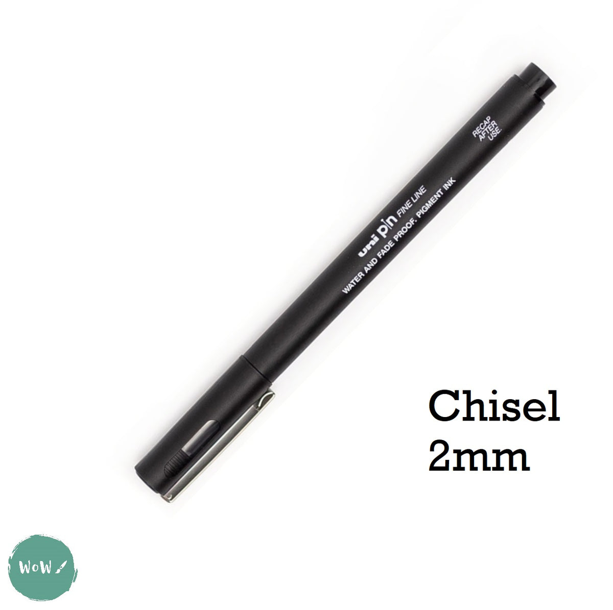 Uniball - Uni-PIN - Fine line Pigment Pen - BLACK – CHISEL 2 mm – WoW ...