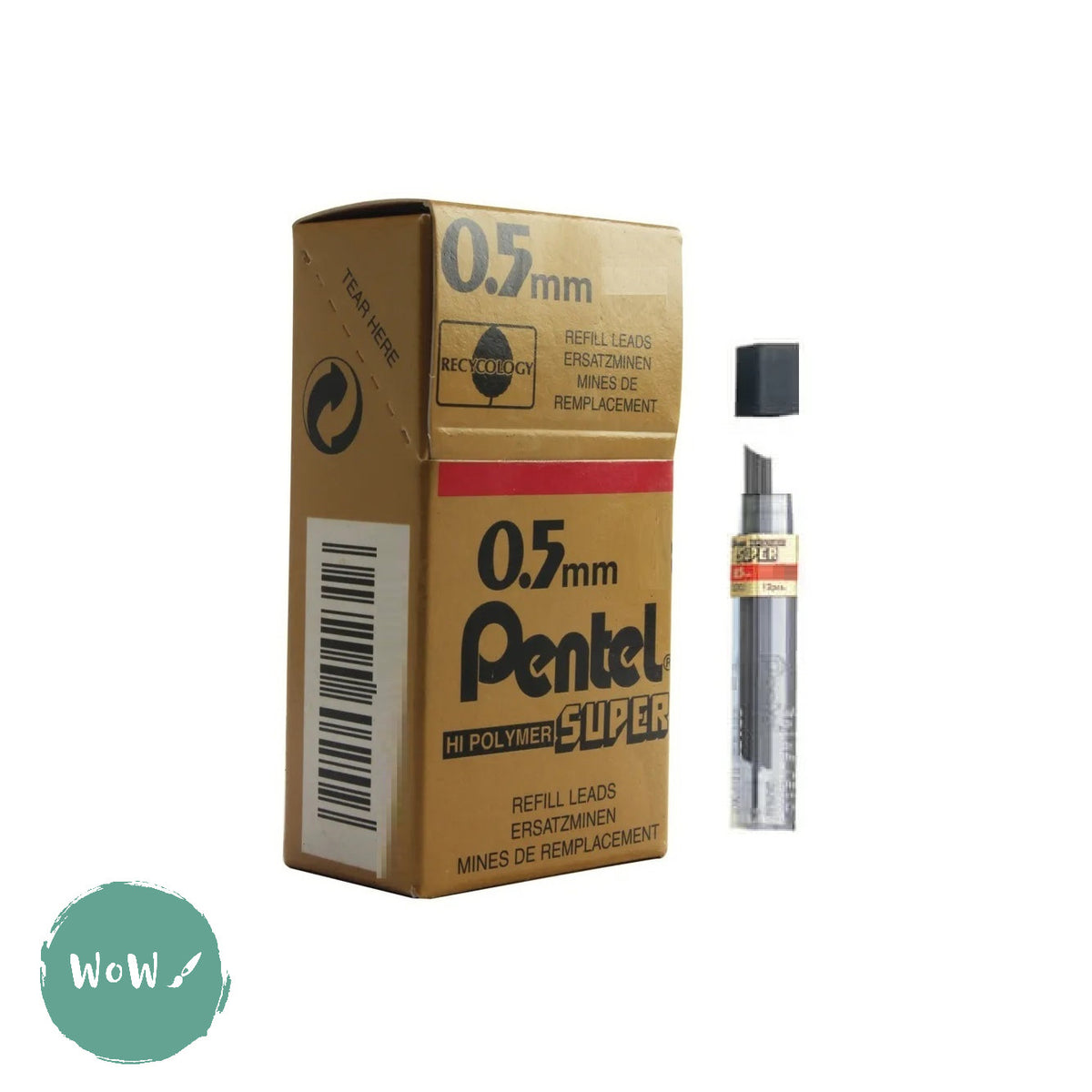 MECHANICAL Pencil - 0.5mm - Pentel Super Hi-Polymer Refill Leads - BOX ...