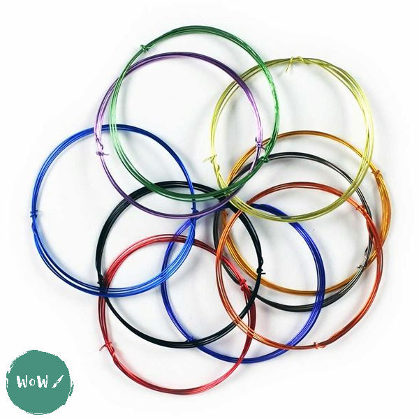Enamelled Coloured Wire - Ten 0.7mm dia. x 1 metre long, random assort ...