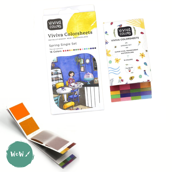 Watercolour Paint Sets - Viviva Colors COLORSHEETS - SPRING COLOURS ...