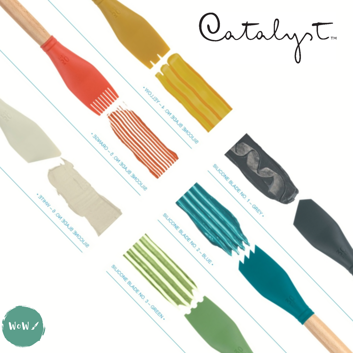 SILICONE PAINTING TOOLS - Princeton CATALYST - Long Handle 15mm BLADE ...